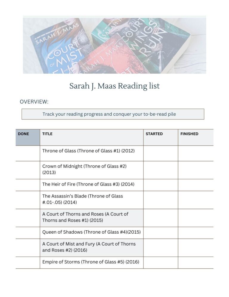 Sarah J Maas Books in Order: A Complete Guide to 15 Books