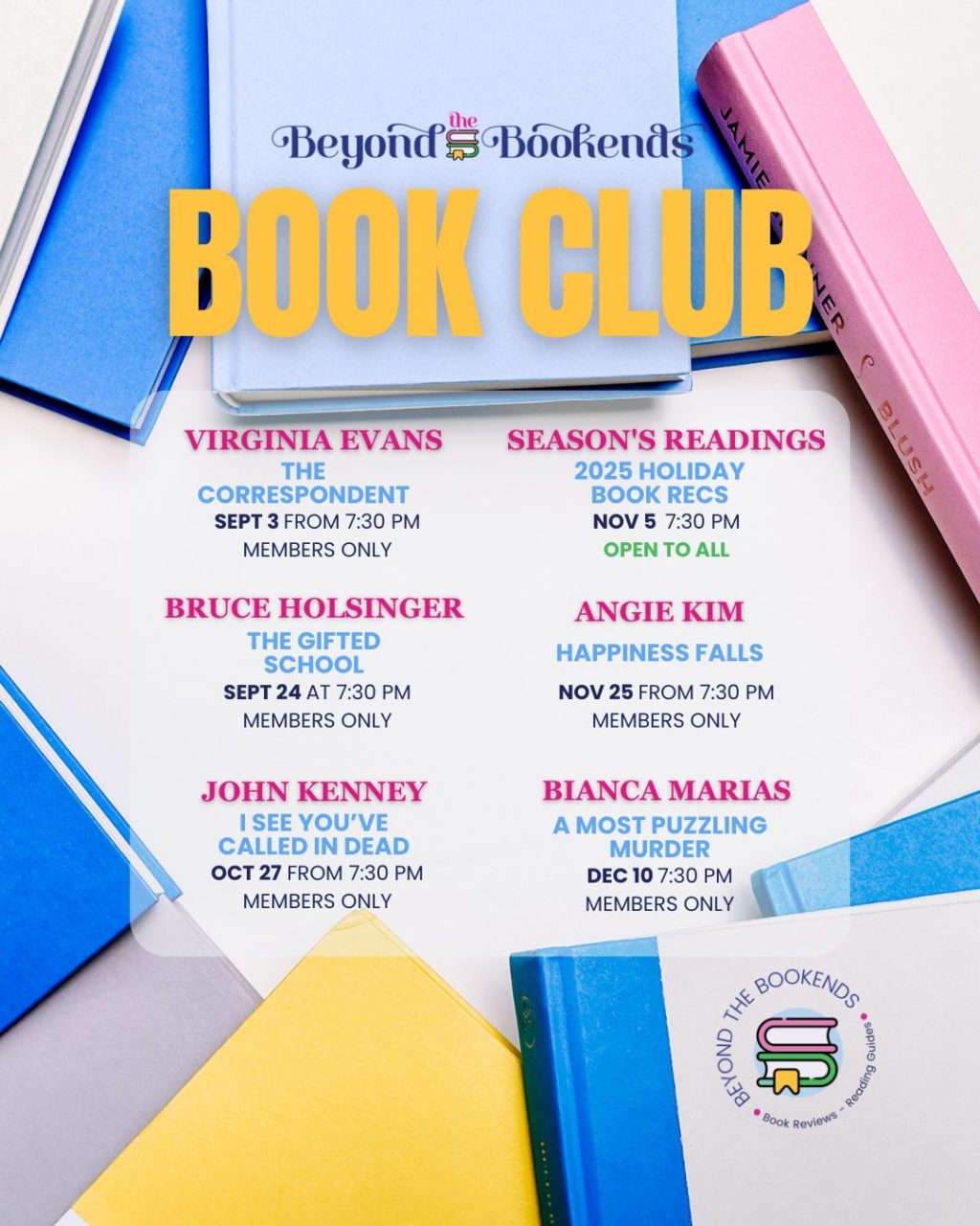 Introducing Beyond the Bookends Book Club Memberships